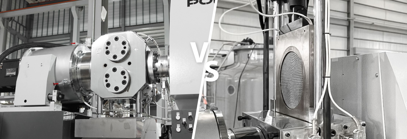 Dual Piston VS Pressure Accumulator Slide Type Screen Changers