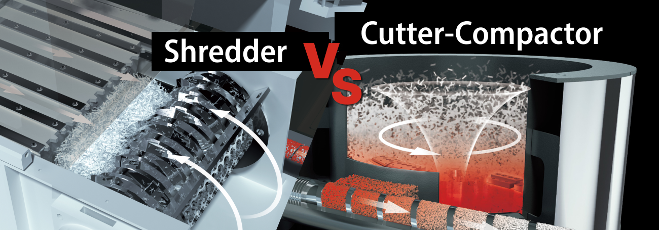 What are the Differences between Cutter-compactor and Shredder?