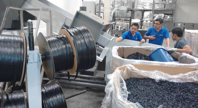 POLYSTAR plastic recycling machine solutions for drip tape waste