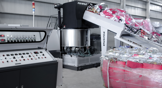 POLYSTAR plastic recycling machine solutions for Laminated Films