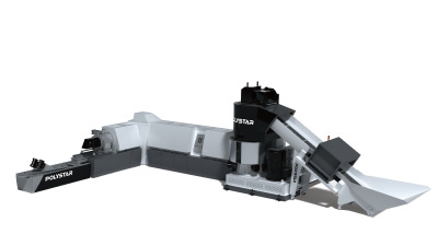 POLYSTAR plastic recycling machine solutions for drip tape waste
