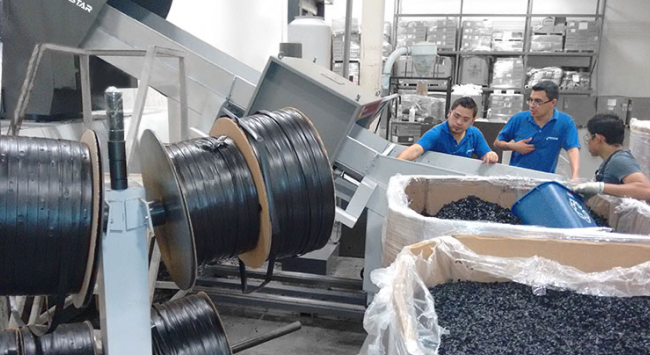 POLYSTAR Soft Irrigation Pipe Recycling Machine in Mexico