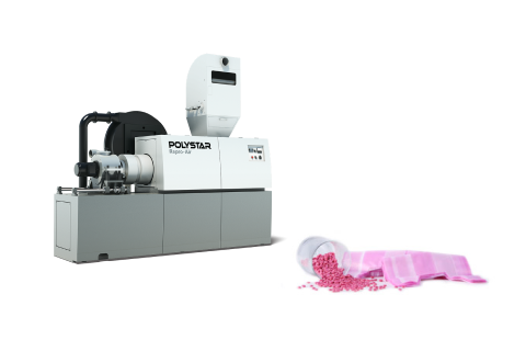 Air-cooled mini recycling machines for PE film/bag scraps