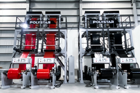 Twin Head Blown Film Machine for PE Films High Output