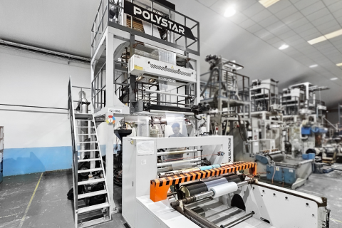 POLYSTAR Blown film Machine for Cable Tie Packaging in Thailand