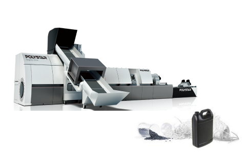 Shredder Integrated Plastic Waste Recycling Machine