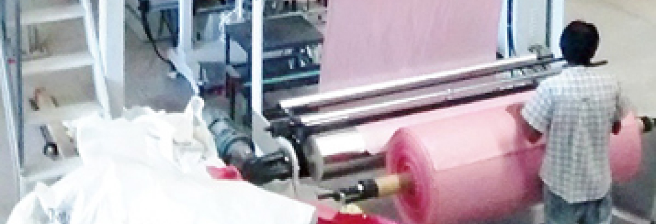 80mm POLYSTAR HDPE Blown Film Equipment Mounted in Mexico