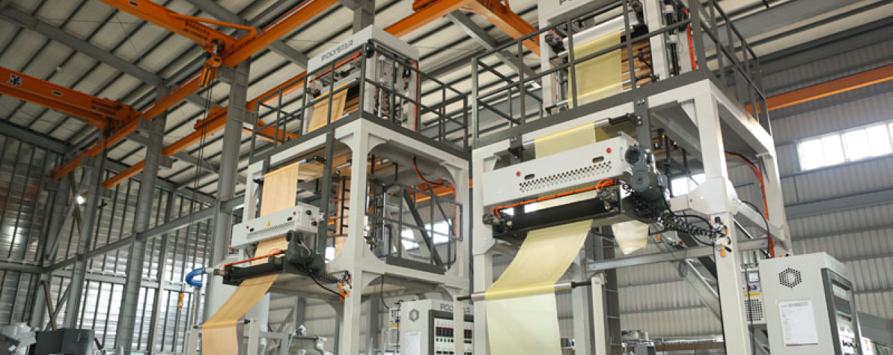 POLYSTAR Co-extrusion Blown Film Machine Set up in Mongolia