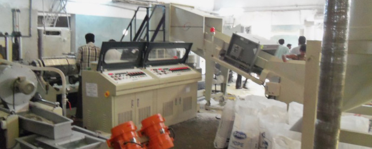 POLYSTAR PP Woven Bag Recycling Machines Operate in India